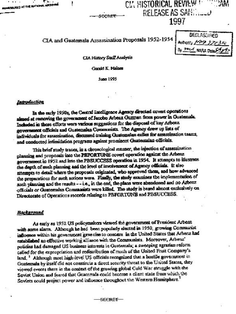 The Guatemala 1954 Documents | PDF