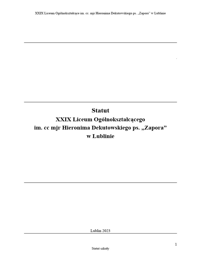Statut XXIX LO-26 06 2023 | PDF