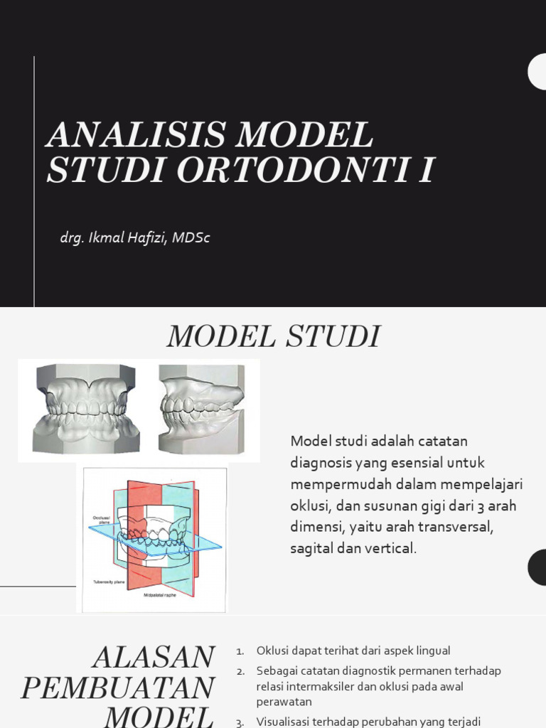 Analisis Model Studi Ortodonti | PDF