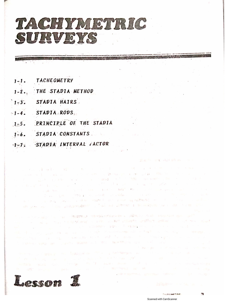 TACHEOMETRY | PDF