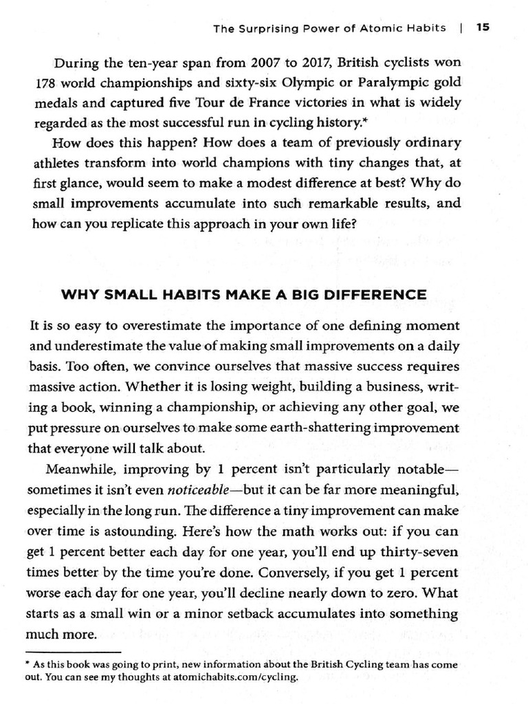 Atomic Habits - Chapter 1 | PDF | Career & Growth | Self-Improvement