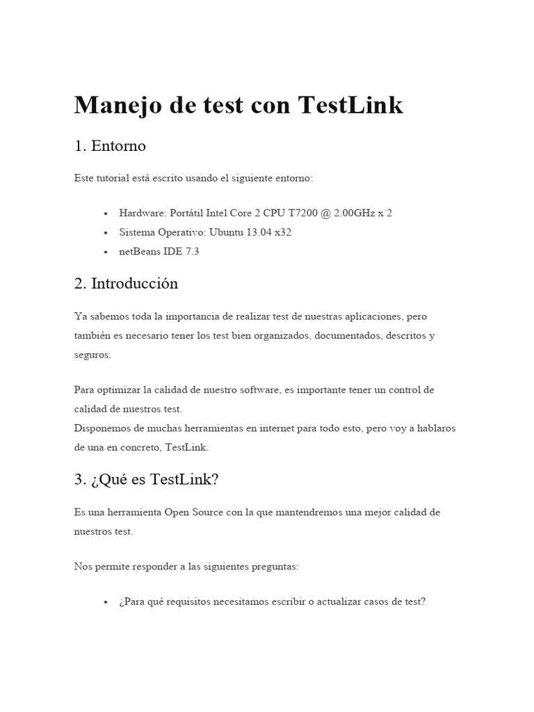 Tutorial Testlink | PDF | Php | Software del sistema