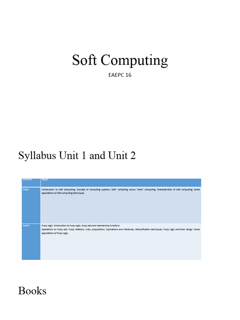 Soft Computing | PDF