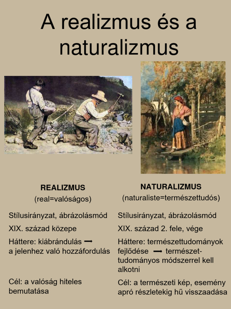 Realizmus, Naturalizmus | PDF
