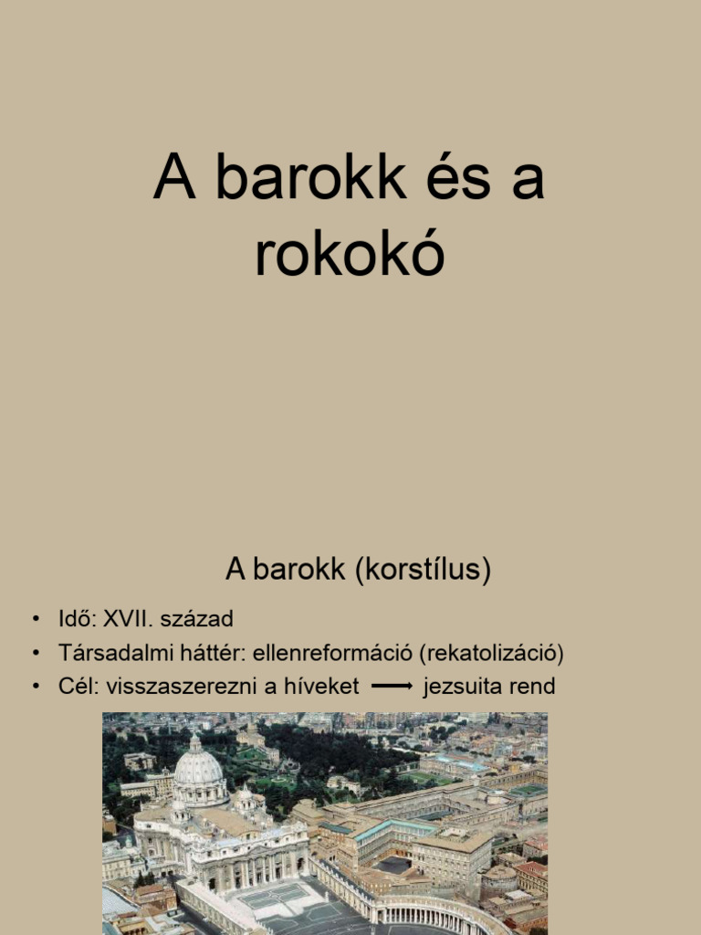Barokk, Rokokó | PDF