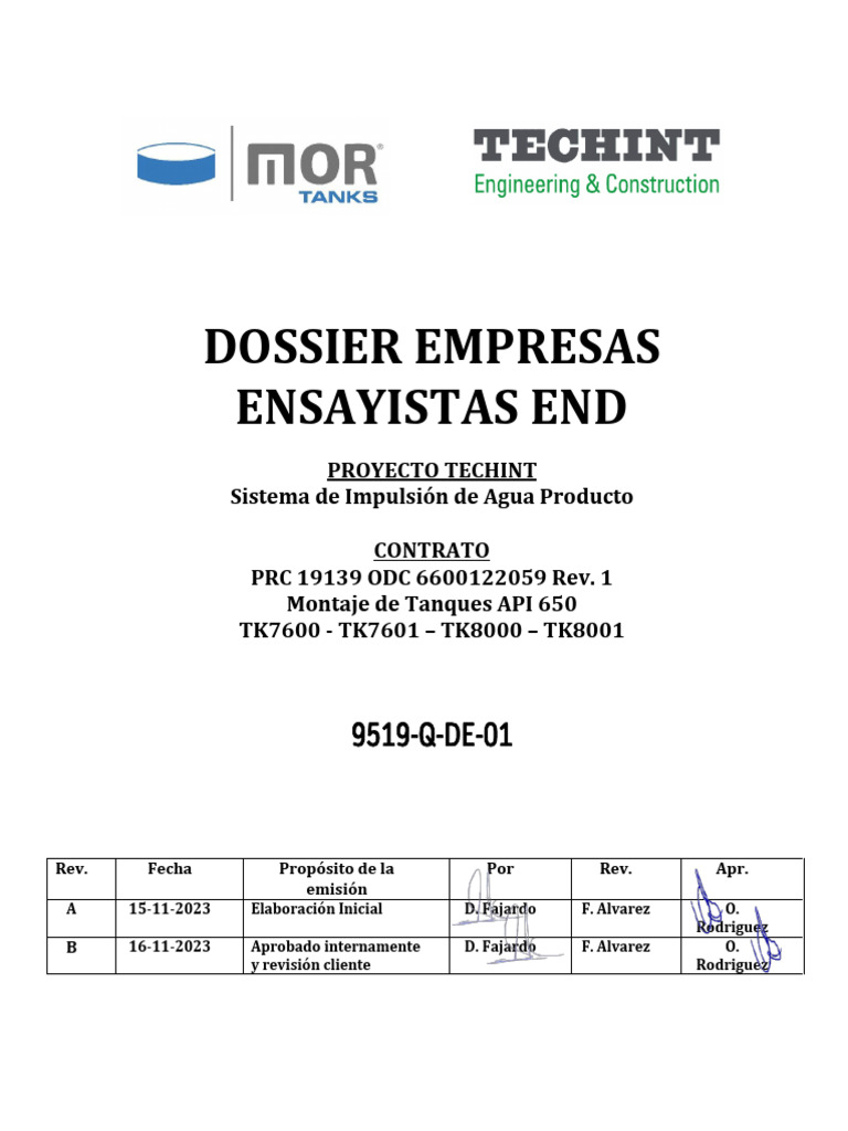 9519-Q-DE-01 REV.B - Dossier Empresas Ensayistas END | PDF ...