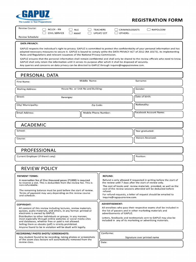 2023 Registration Form | PDF