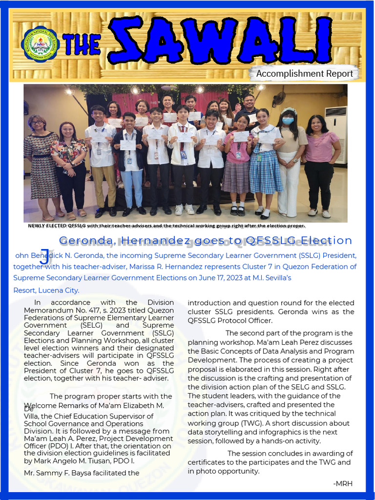 Accomplishment Report Division SSLG.pdf | PDF