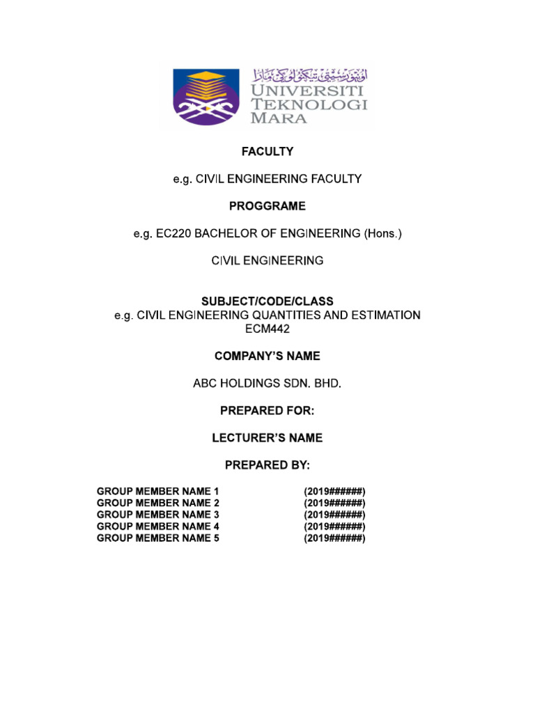 Front Cover Uitm Group | PDF