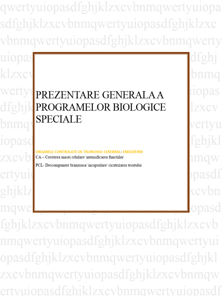 Prezentare Generala A Programelor Biologice Speciale | PDF | Colorectal ...