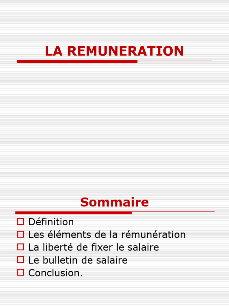 La Remuneration | PDF | Salaires | Heures supplémentaires