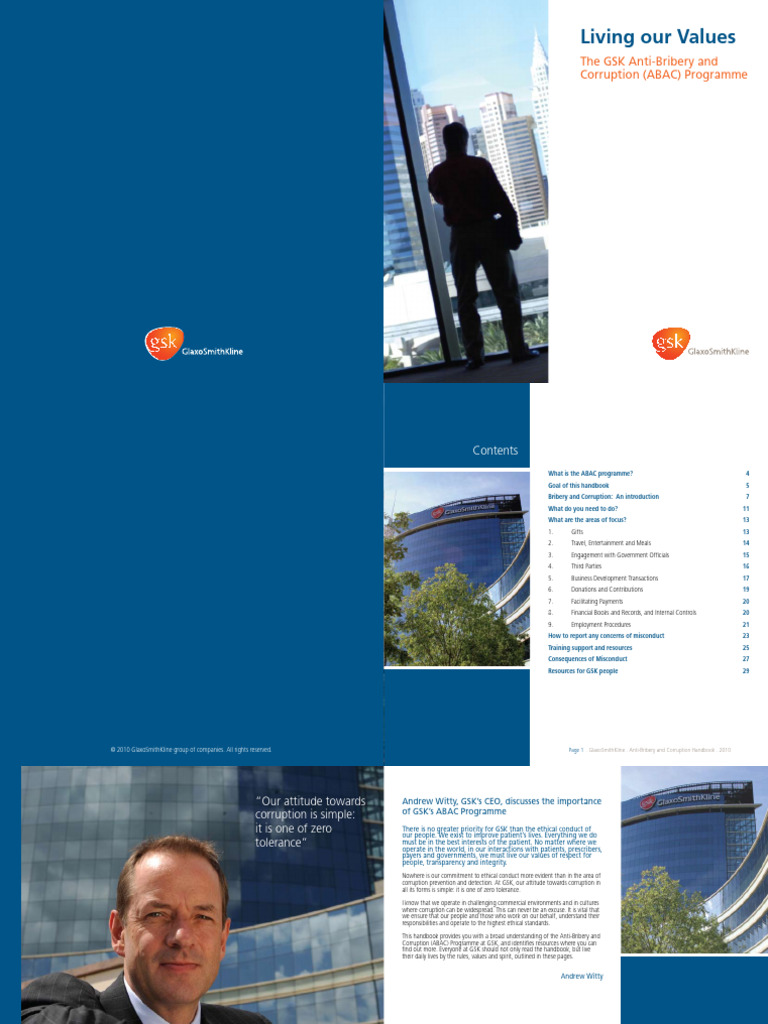 GSK Anti-Bribery and Corruption Guide | PDF | Bribery | Corruption
