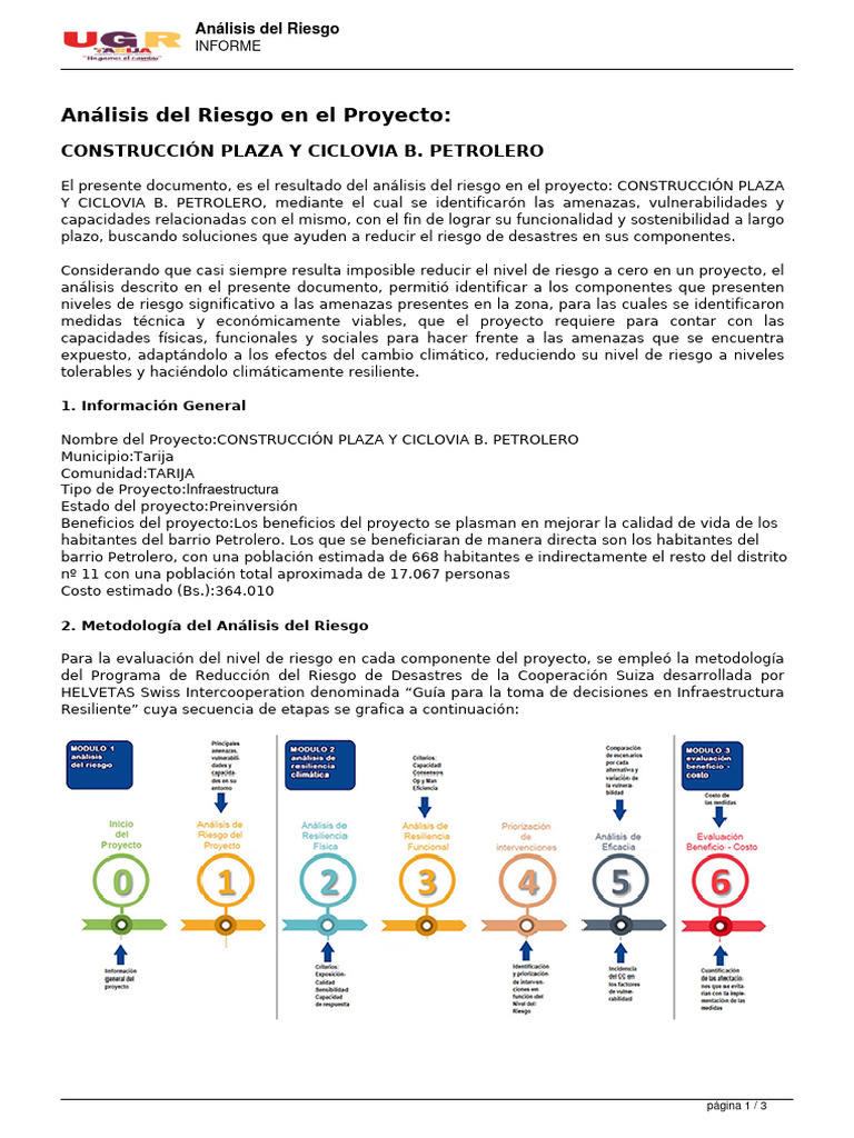 Reporte Riesgos | PDF | Riesgo | Resiliencia Ecológica