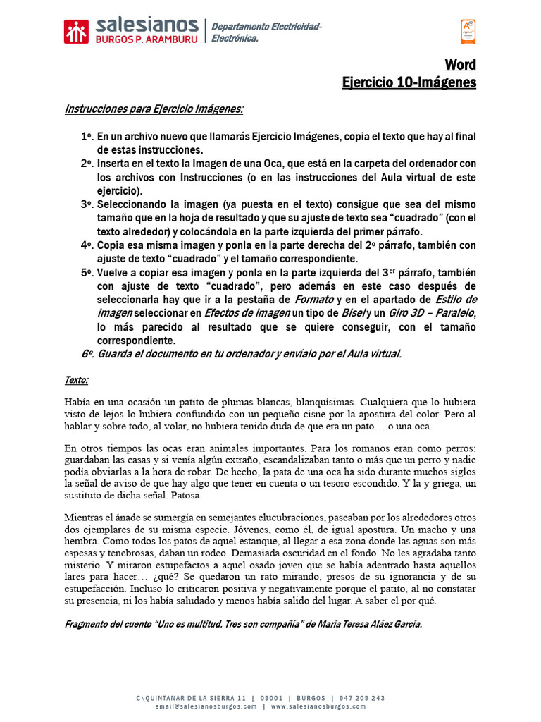 Ejercicio 7-Imágenes (Instrucciones) | PDF