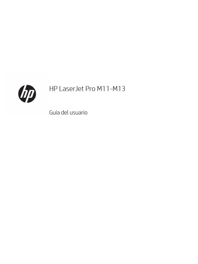 HP Laserjet Pro M11-M13: Guía Del Usuario | PDF | Red de computadoras ...