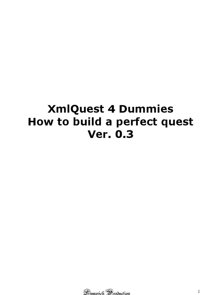 XML Quest 4 Dummies RunUO Ultima Online | PDF | Computing | Software