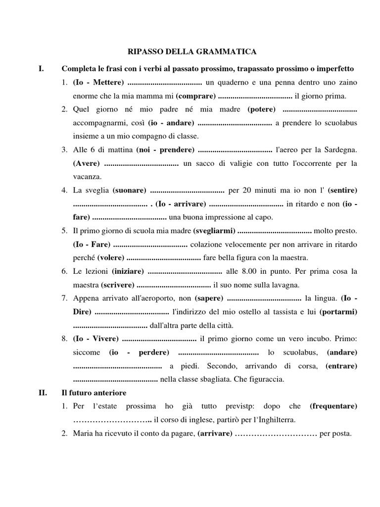 Esercizi Ripasso | PDF