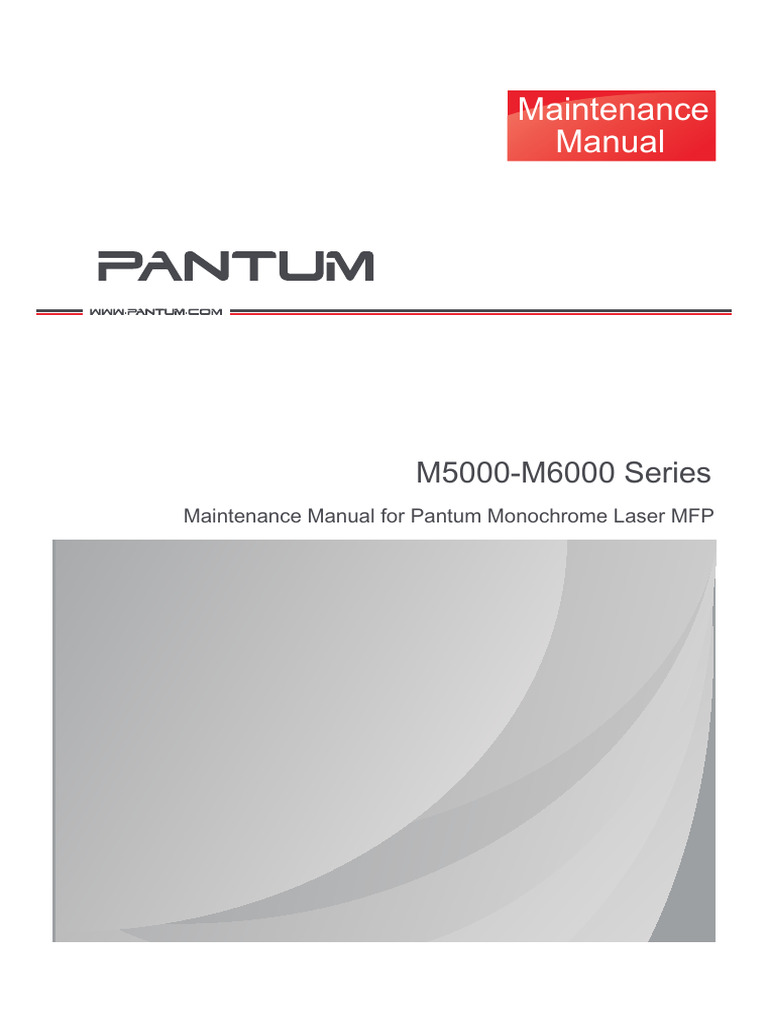 Pantum M5000-6000 Series Maintain Manual - EN | PDF | Installation ...