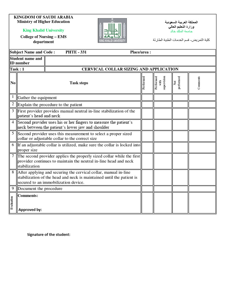 1 Cervical Collar Sizing and Application | PDF | Clinical Medicine ...