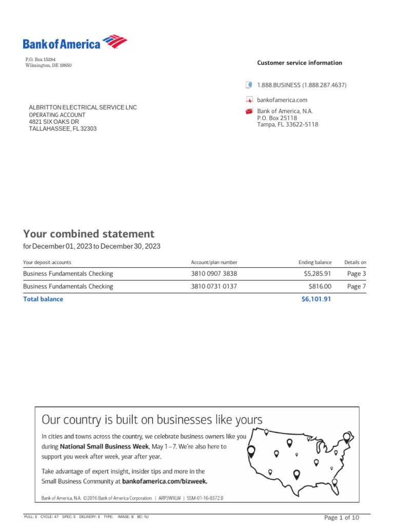 BOA Statement 2 PDF | PDF | Transaction Account | Overdraft