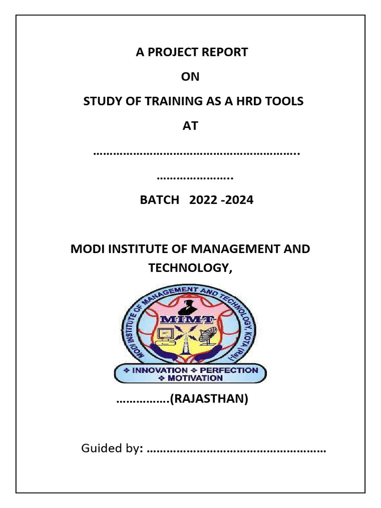 A Project Report On HRD | PDF | Motivation | Motivational