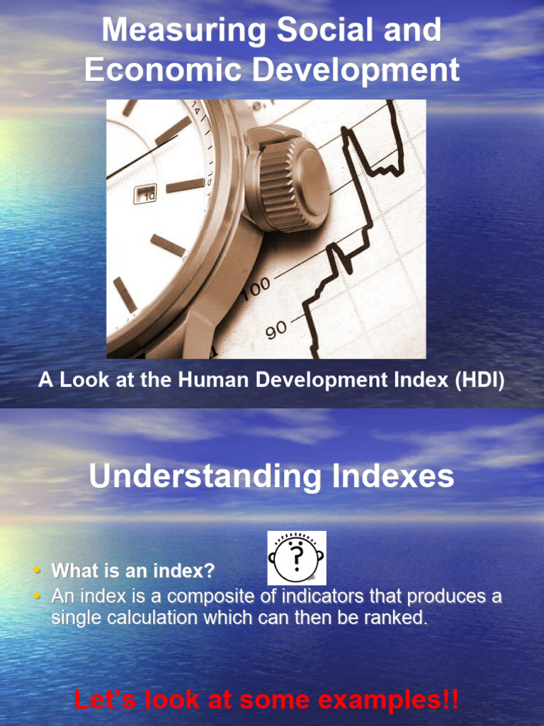 Measuring Social and Econ Development - Human Dev Index | Download Free PDF | Human Development ...