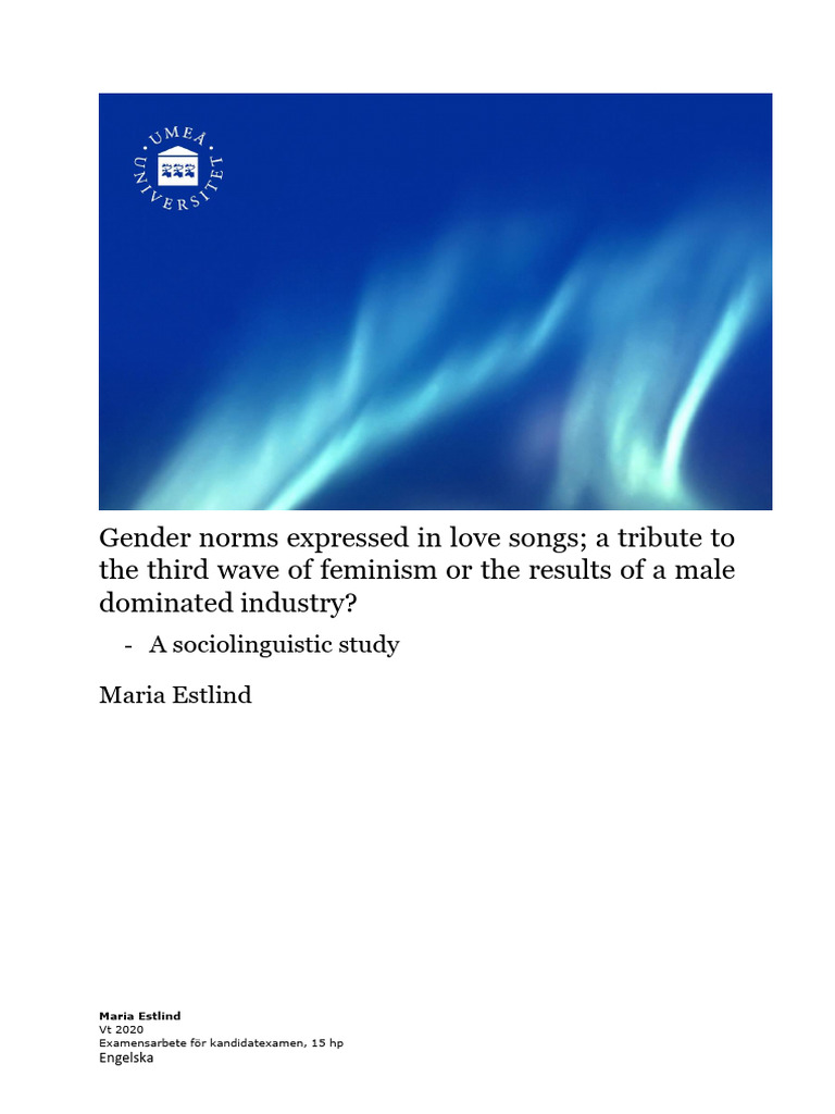 Gender Norms in Love Songs | PDF | Gender | Gender Studies