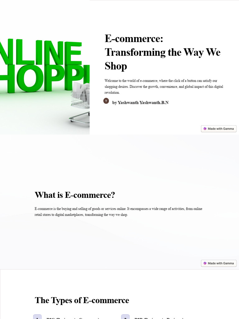 E Commerce Transforming The Way We Shop | PDF | E Commerce | Business Process