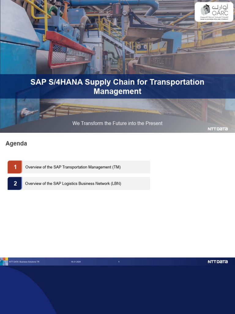 SAP TM - LBN - Brief Presentation | PDF | Cargo | Logistics