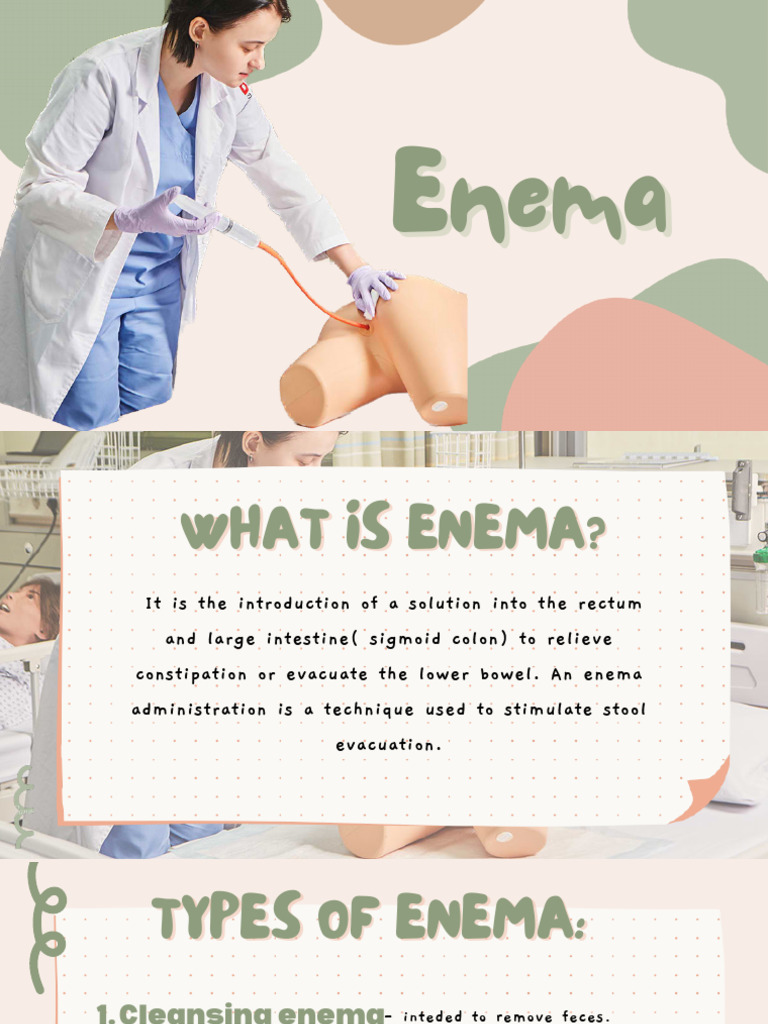 Enema | PDF | Constipation | Rectum