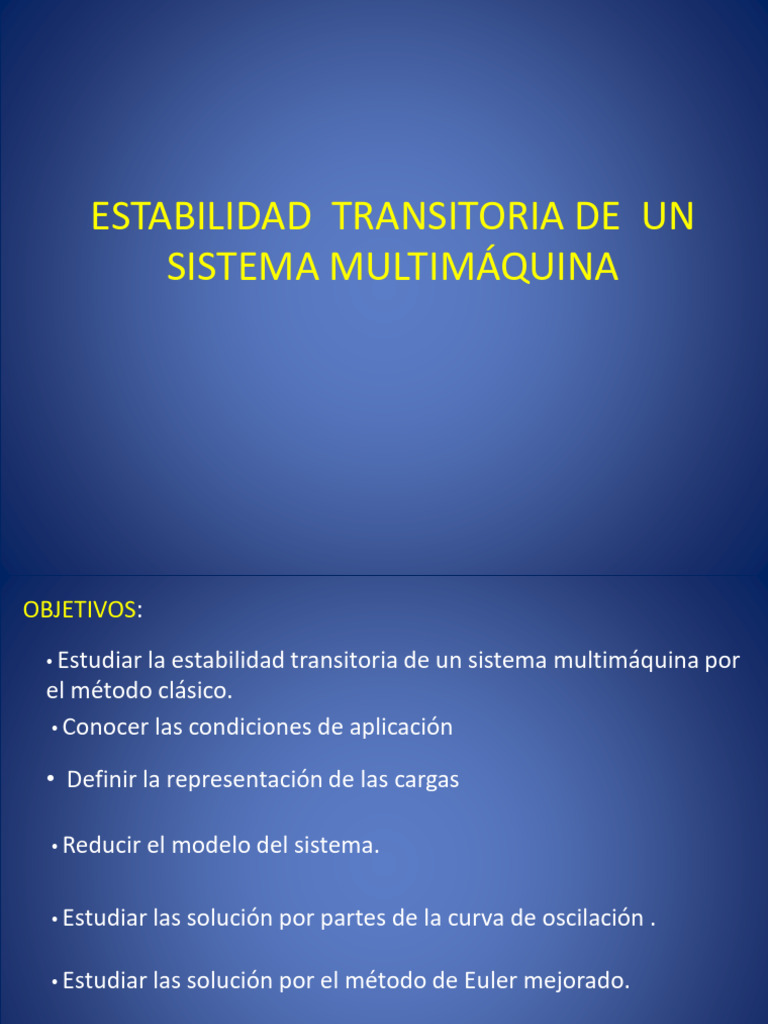 Estabilidad Transitoria Multimáquina | PDF