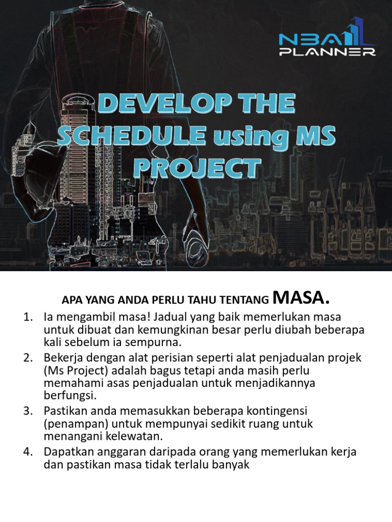 MPP For Develop The Schedule by Ms Project | PDF