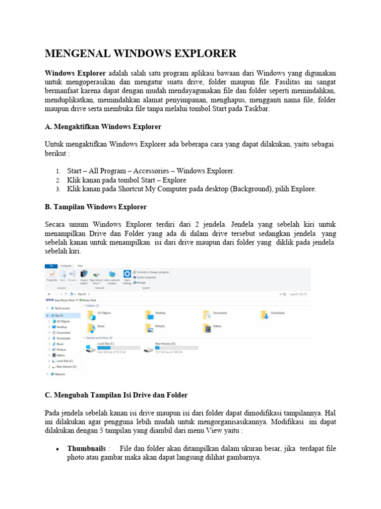 Mengenal Windows Explorer | PDF