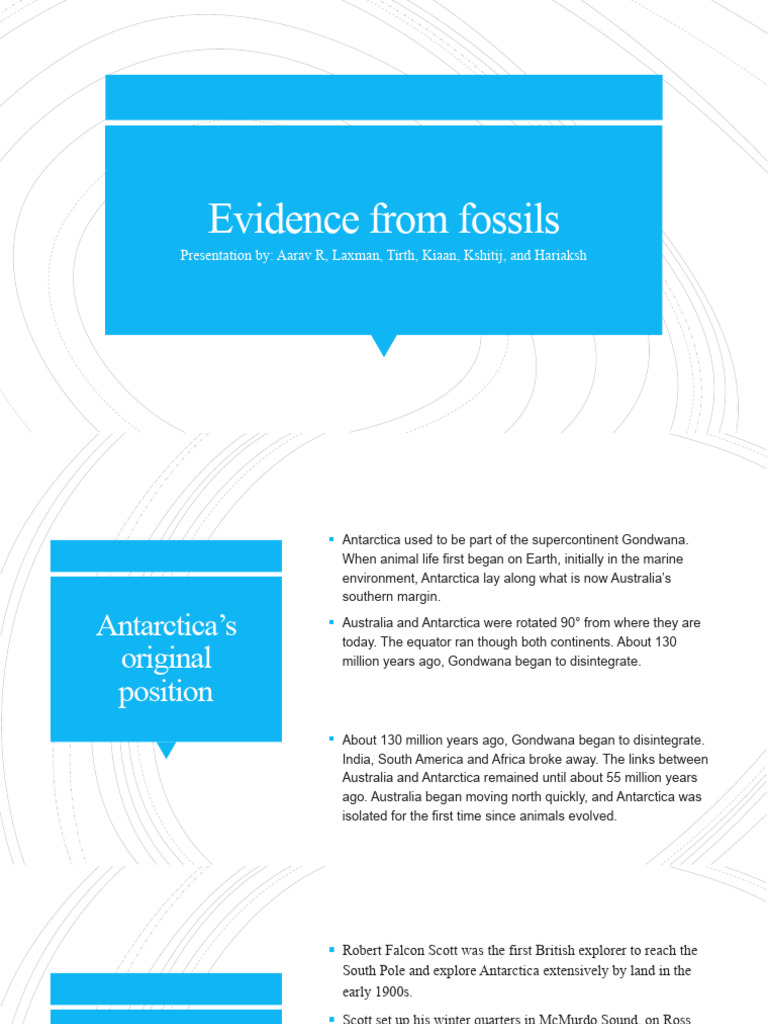 Evidence From Fossils | PDF | Antarctica | Continent