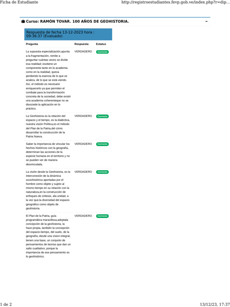 EVP Ramon Tovar Respuestas | PDF | Geografía | Interacciones de ...