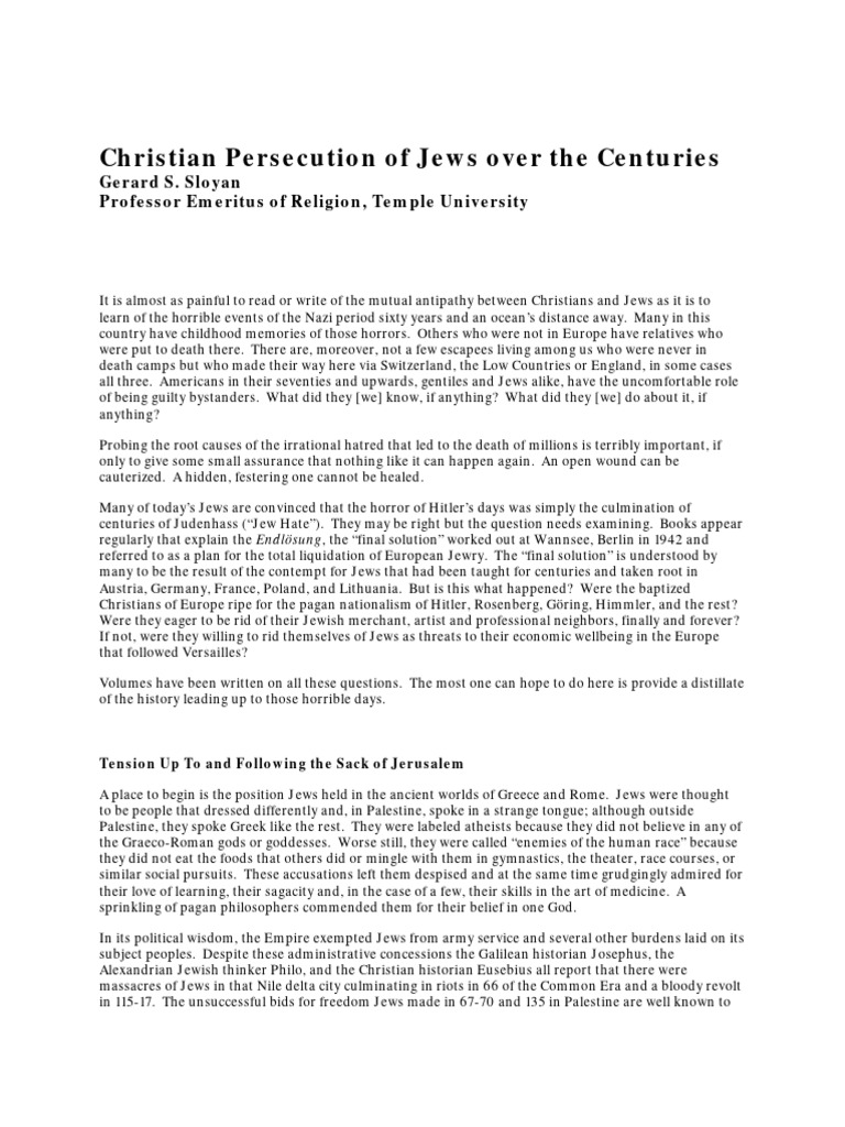 Christian Persecution of Jews Over The C | Download Free PDF | Paul The ...