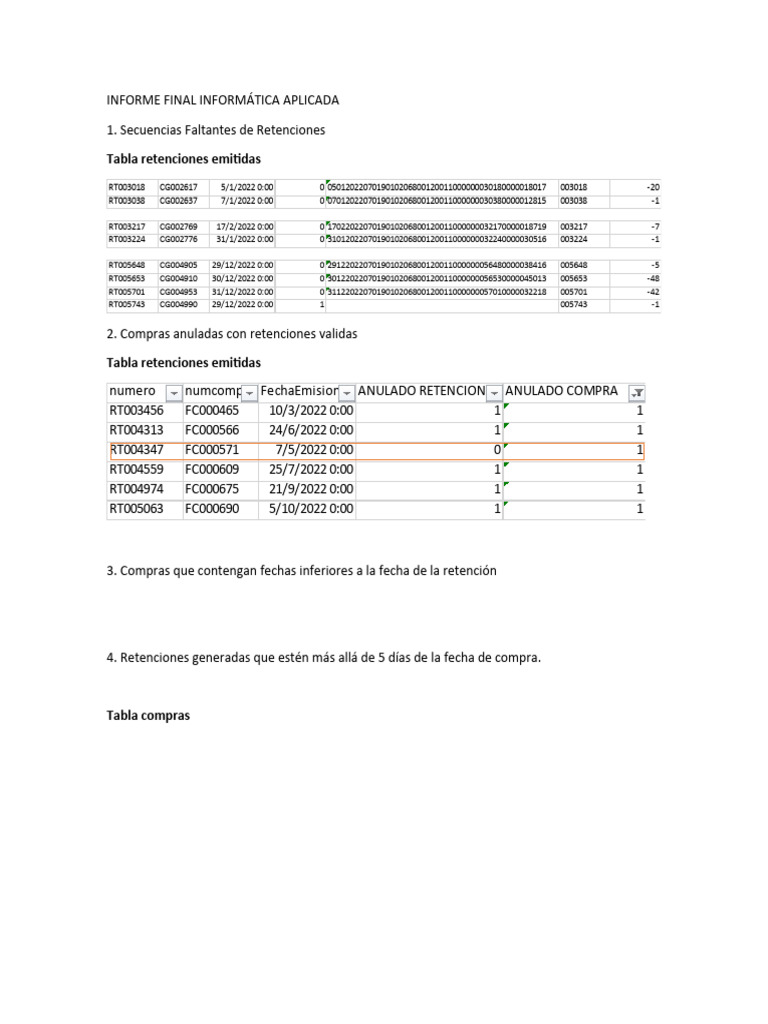 Informe Final Informática Aplicada | PDF