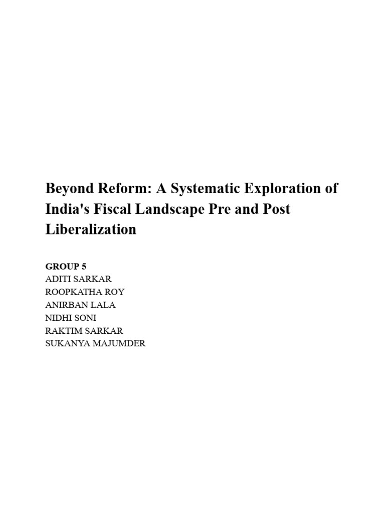 A Systematic Exploration of India's Fiscal Landscape Pre and Post ...
