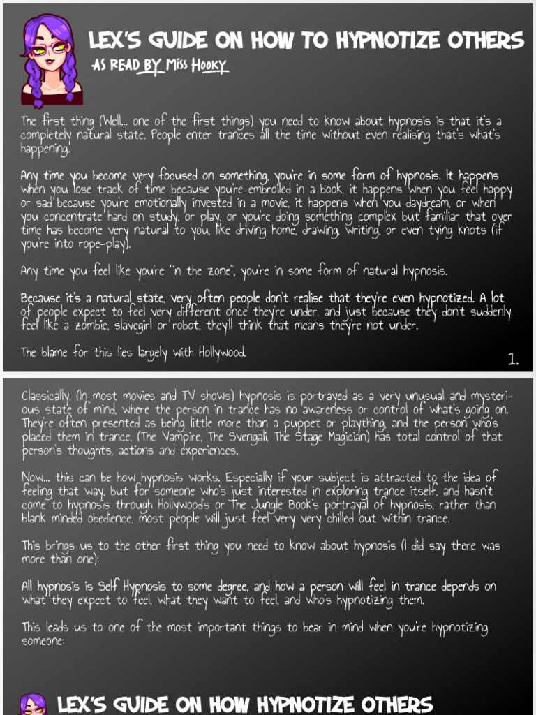 Lexs Guide To Hypno | PDF