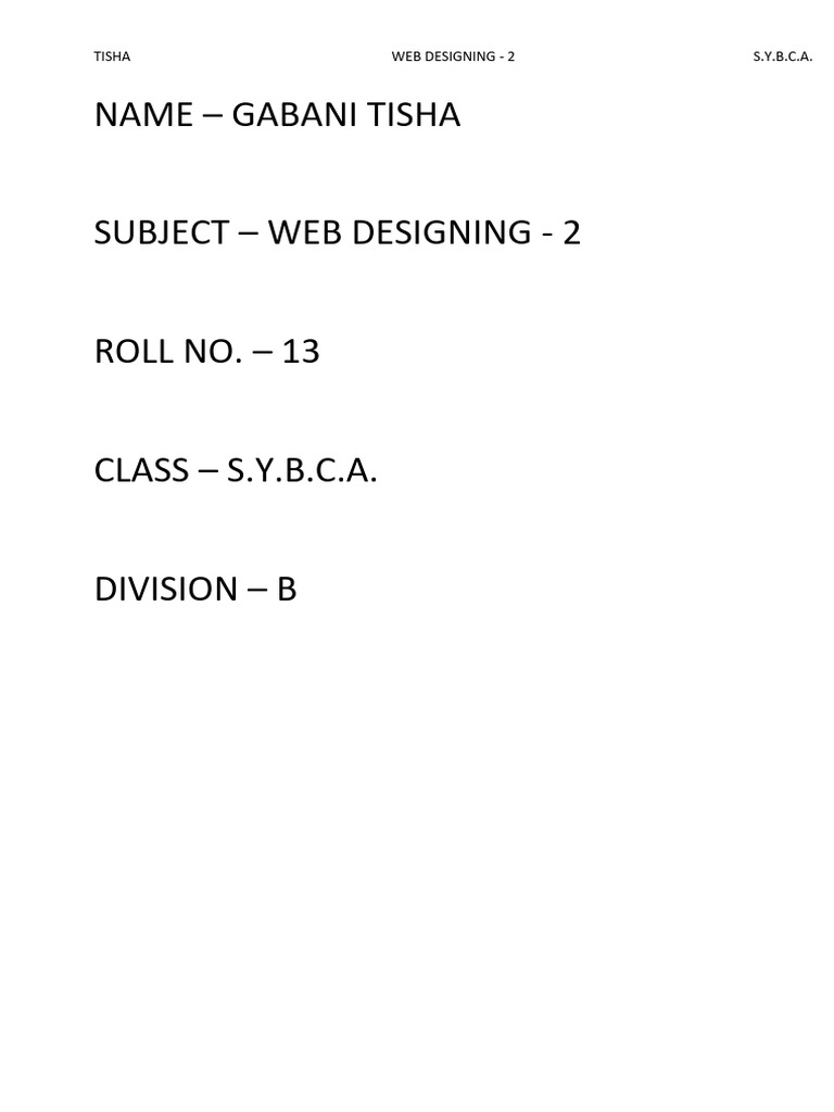 TISHA | PDF | J Query | Web Page