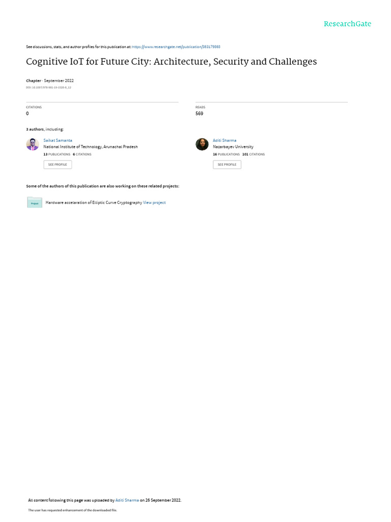 2022 Cognitive Io Tfor Future City Pattern Recognitionand Data ...
