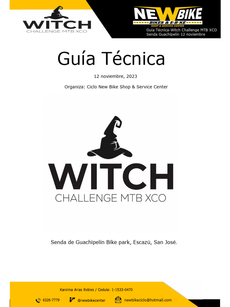 Witch Challenge MTB XCO Guía Técnica | PDF | Carrera de bicicletas | Transporte