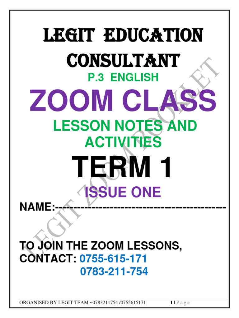 P - 3 Legit English Zoom Class Notes | PDF | Noun | Grammatical Gender