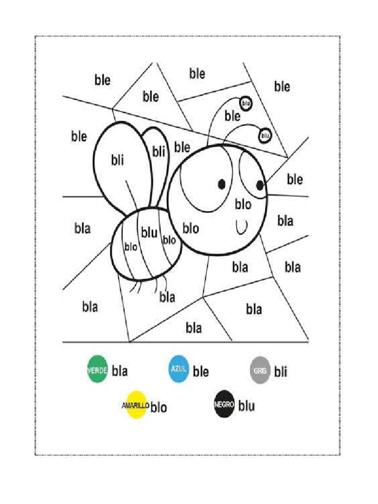 Actividad Bla Ble Bli Blo Blu | PDF