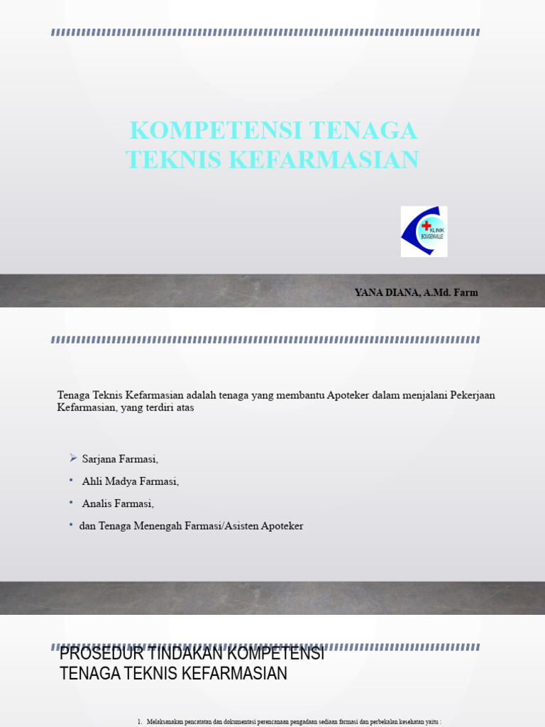 Kompetensi Tenaga Teknis Kefarmasian | PDF