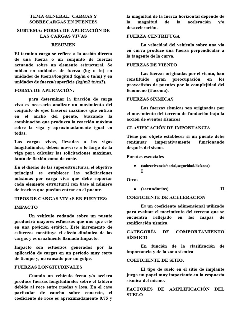 Tema General | PDF | Fuerza | Puente