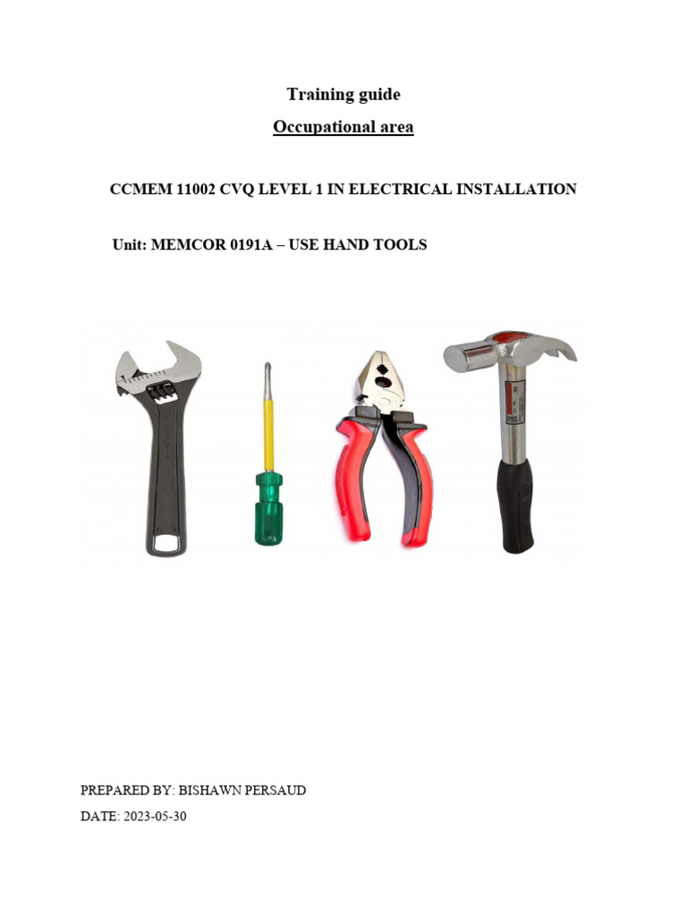 Hand Tools Learner Guide | PDF