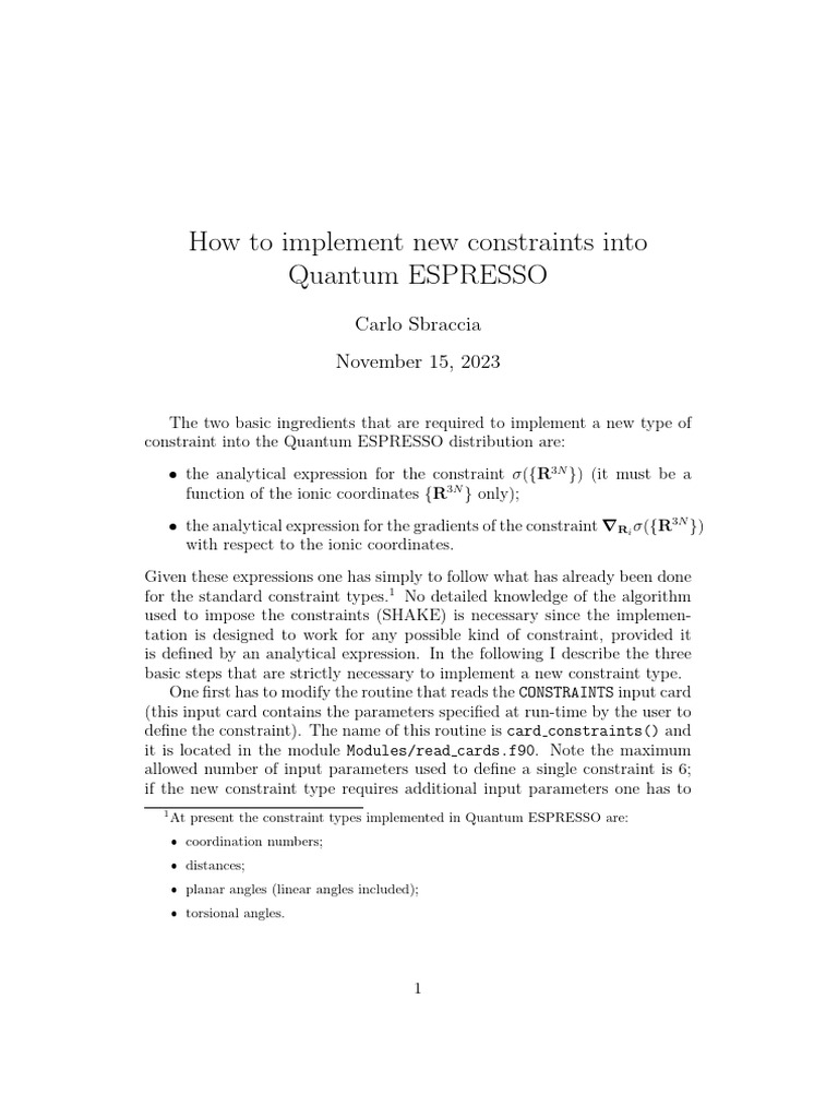Constraints HOWTO | PDF | Parameter (Computer Programming) | Mathematics Constraints HOWTO | PDF | Parameter (Computer Programming) | Mathematics