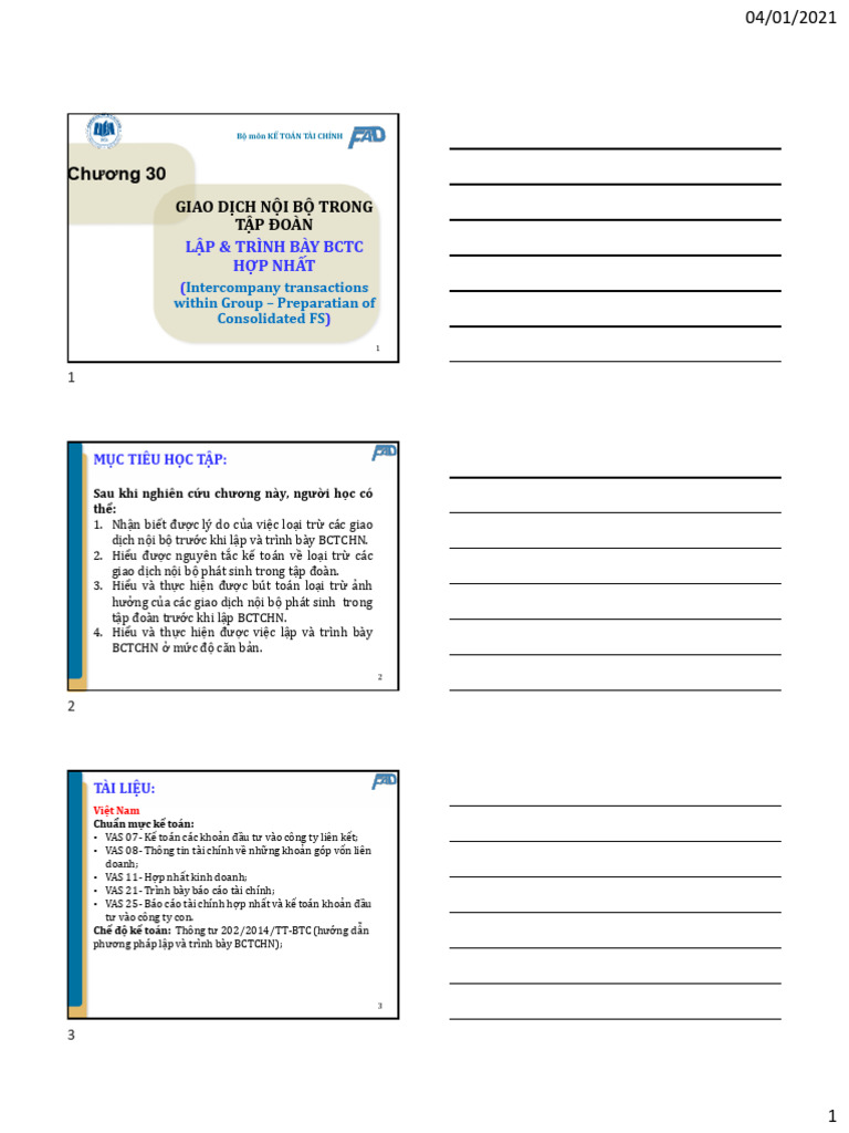 CTTT-C30 - GDNB Trong Tap Doan - Lap BCTCHN (Update 31.12 | PDF