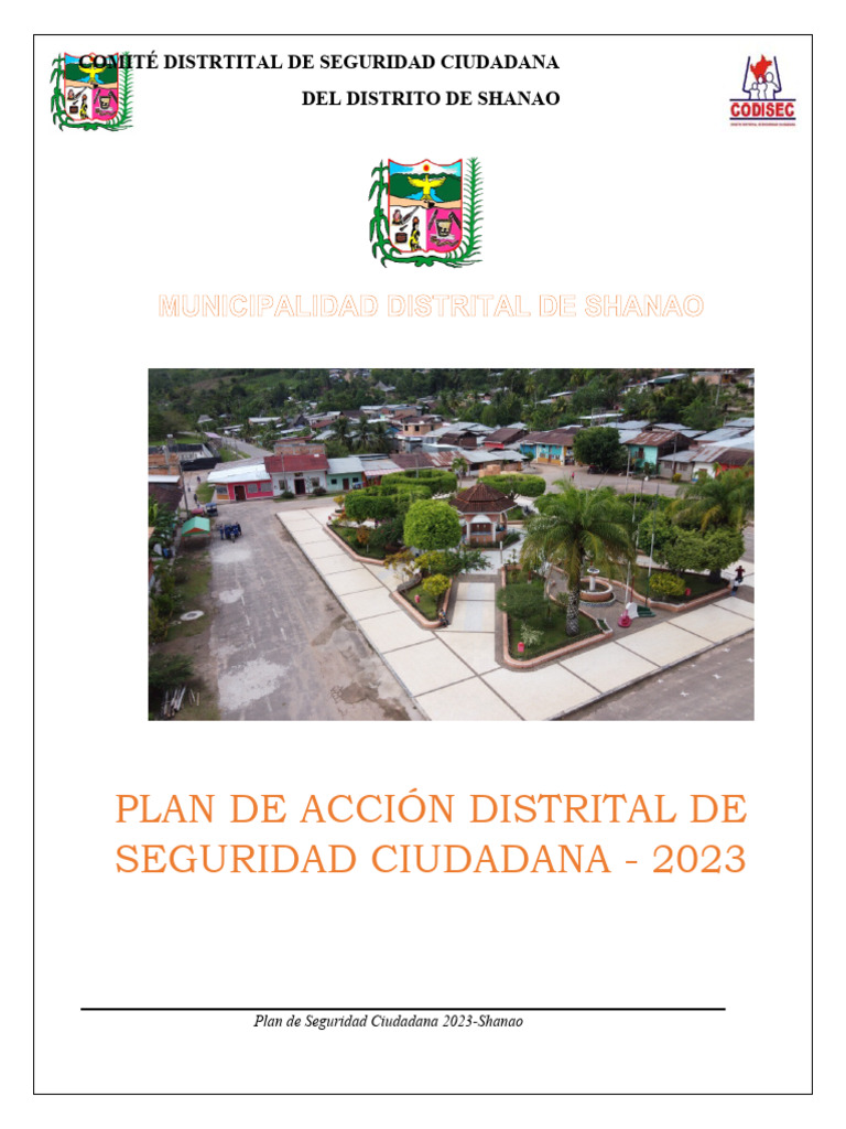 1.3 Plan de Codisec MDSH 2023 | PDF | Valores